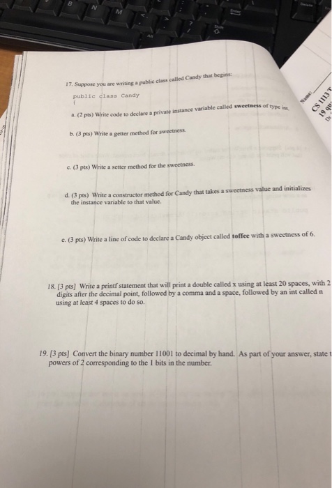 Solved I. [10 pts] Suppose you have an Array of String | Chegg.com
