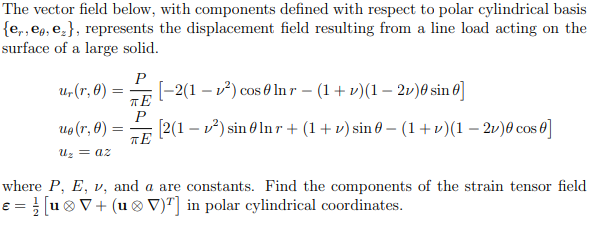 Solved The vector field below, with components defined with | Chegg.com