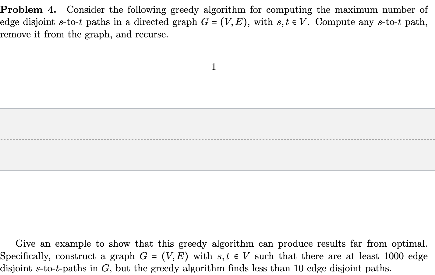 Problem 4. Consider the following greedy algorithm | Chegg.com