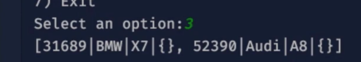 Solved Task 5. Update the console menu items Include all the | Chegg.com