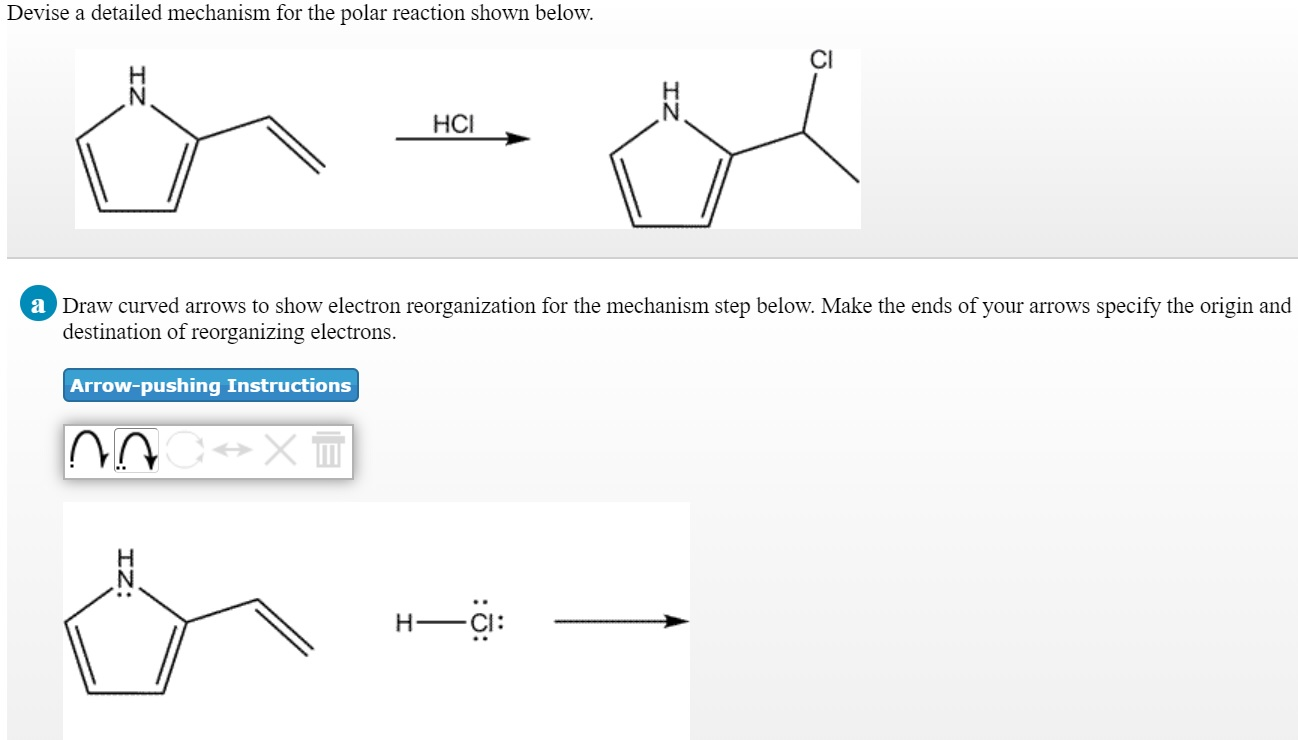 Solved Devise a detailed mechanism for the polar reaction | Chegg.com