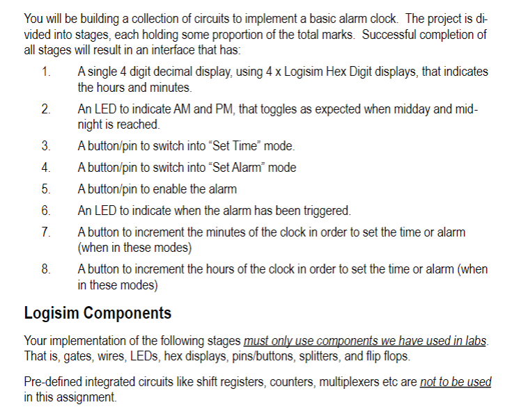 You will be building a collection of circuits to | Chegg.com