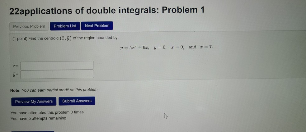 Solved 22applications of double integrals: Problem 1 | Chegg.com