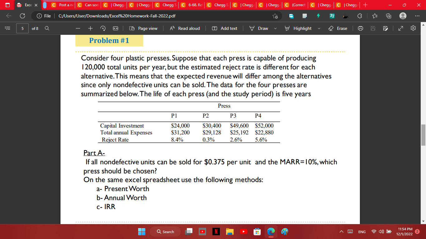 please help using specific excel | Chegg.com