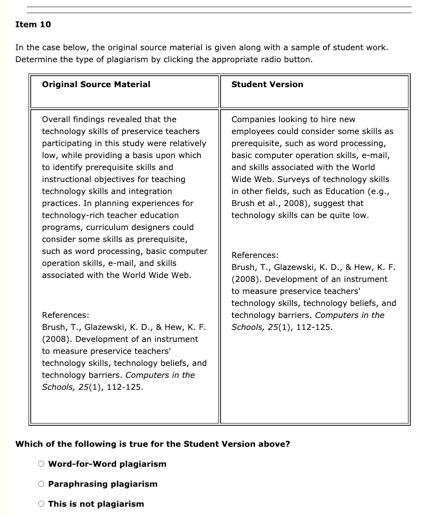 Solved Item 10 In the case below, the original source | Chegg.com