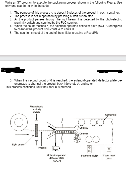 Solved Write an ST program to execute the packaging process | Chegg.com
