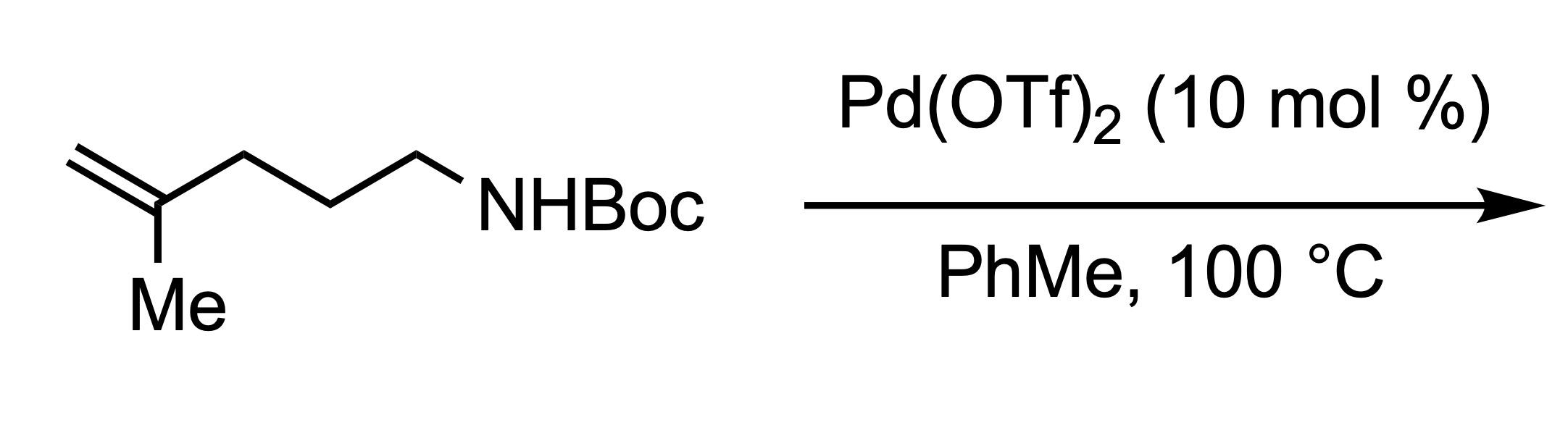 Solved Pd(OTf)2 (10 mol %) NHBoc PhMe, 100 °C Me | Chegg.com
