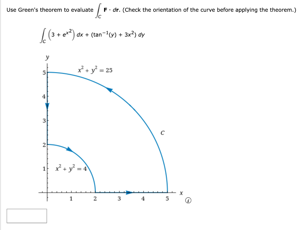 Solved Use Green's theorem to evaluate ∫CF⋅dr. (Check the | Chegg.com