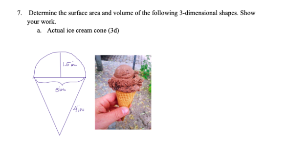 Solved 7. Determine the surface area and volume of the | Chegg.com