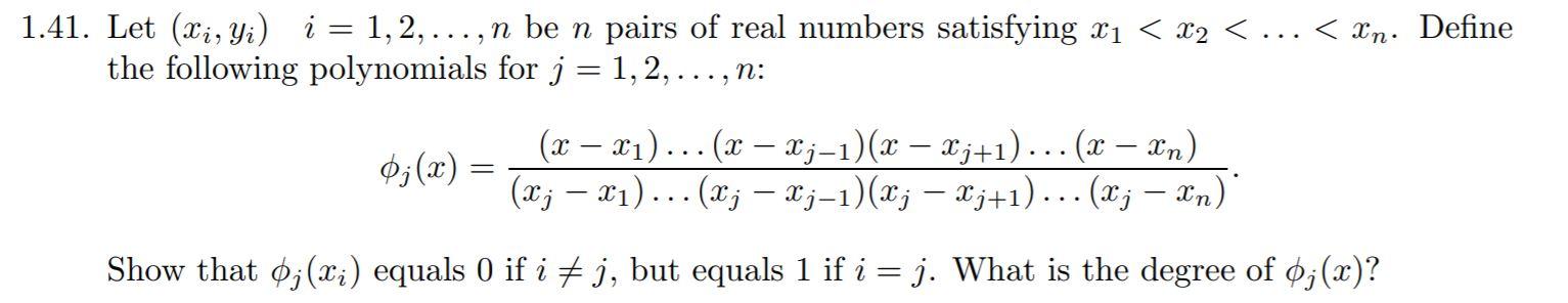 Solved Define 1.41. Let (Xi, Yi) i = 1,2, ..., n be n pairs | Chegg.com