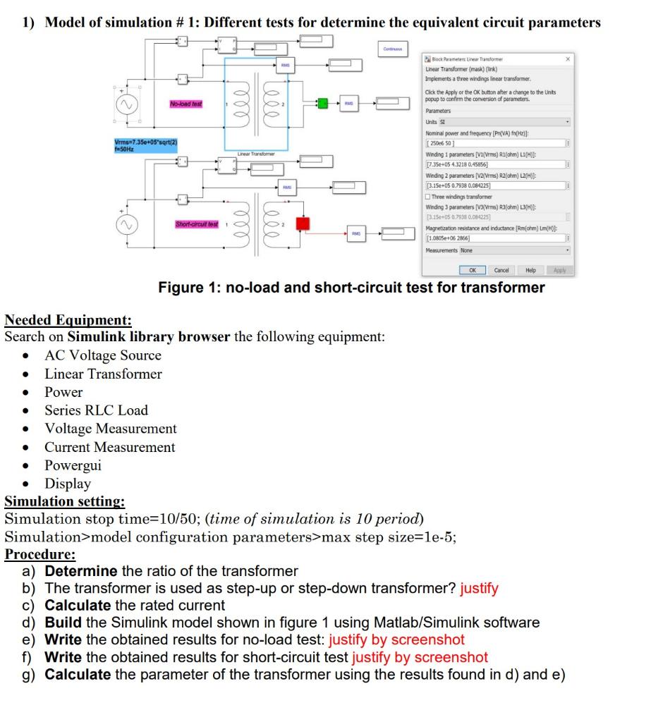 1) Model of simulation # 1: Different tests for | Chegg.com