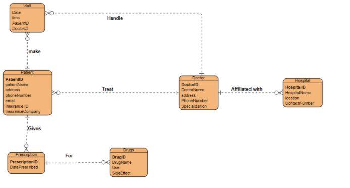 HealthOne Medical Database: You are a small database | Chegg.com
