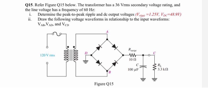Solved Q15. Refer Figure Q15 below. The transformer has a 36 | Chegg.com