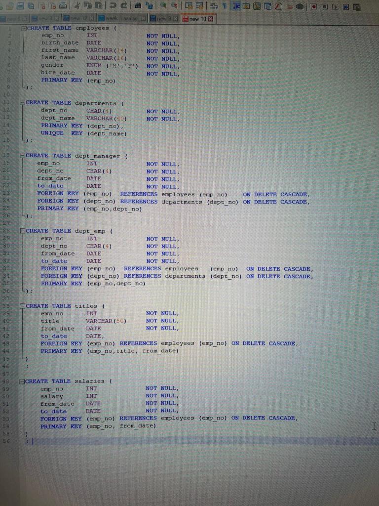 Solved Department name and employee name of all current | Chegg.com