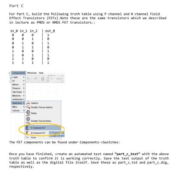For Part C, build the following truth table using P | Chegg.com