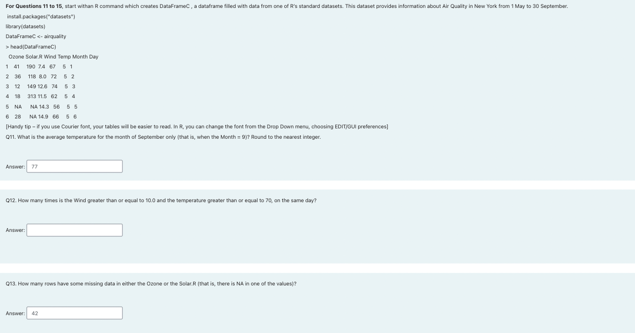 Solved install.packages("datasets") library(datasets) | Chegg.com