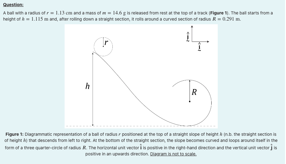 Solved A ball with a radius of r=1.13 cm and a mass of | Chegg.com