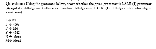 Question: Using the grammar below, prove whether the | Chegg.com