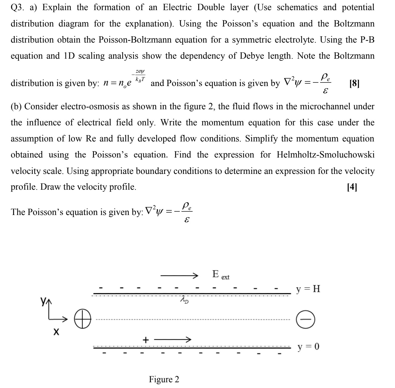 Solved Q3. an=noe-zeψψkBT ﻿and Poisson's equation is ﻿given | Chegg.com