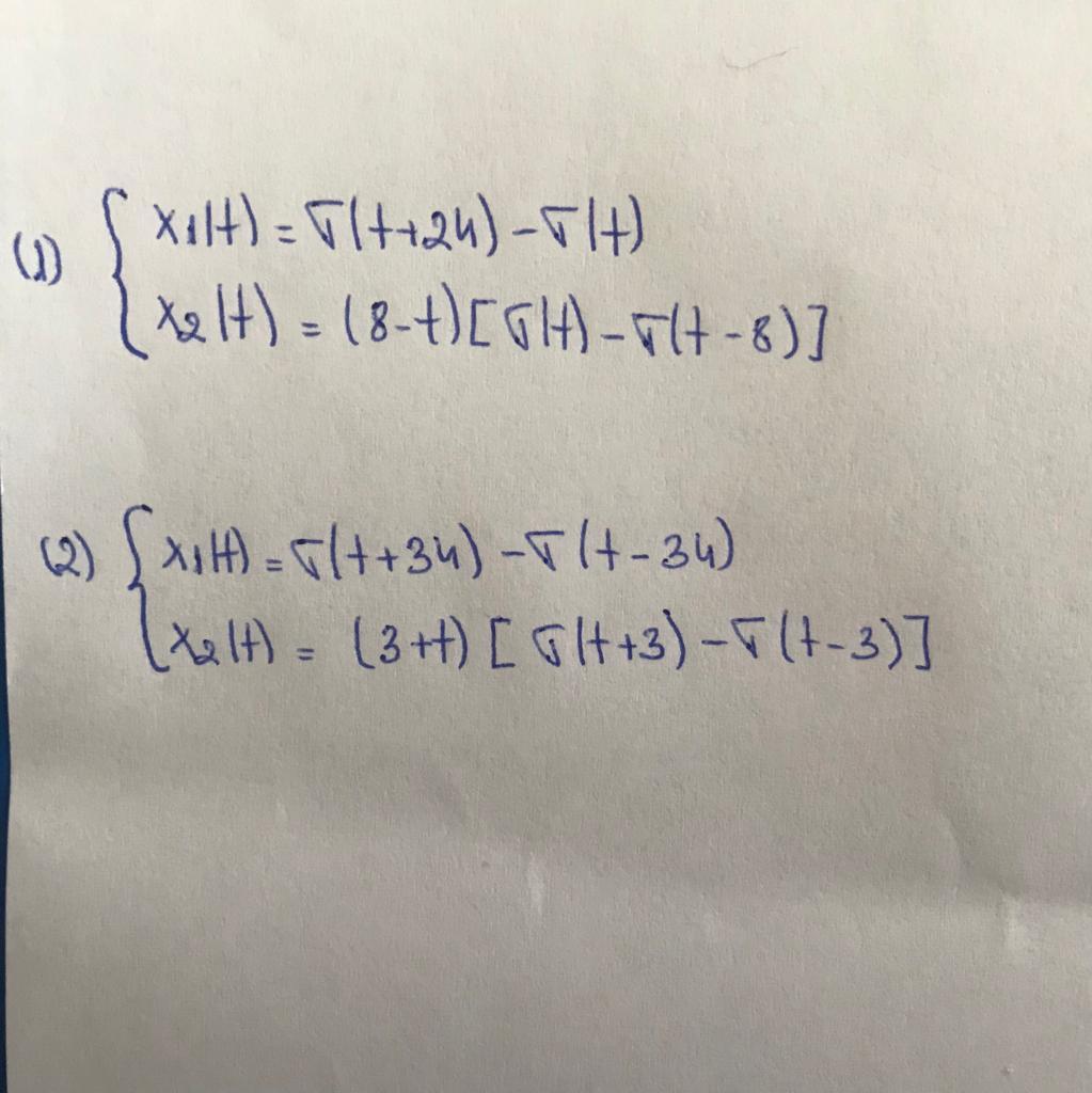 Solved 6). xult) = 51 +24) -VID) xelt) - 18-+)(GH) - 91-6)] | Chegg.com