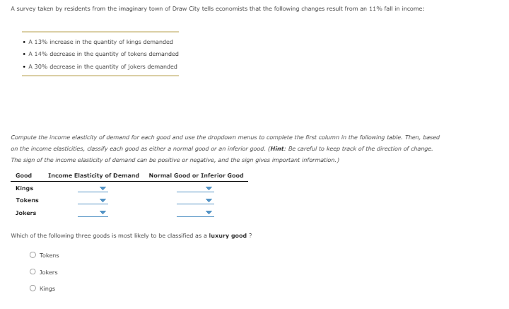 Solved A survey taken by residents from the imaginary town | Chegg.com