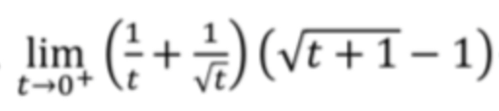 Solved limt→0+(1t+1t2)(t+12-1) | Chegg.com