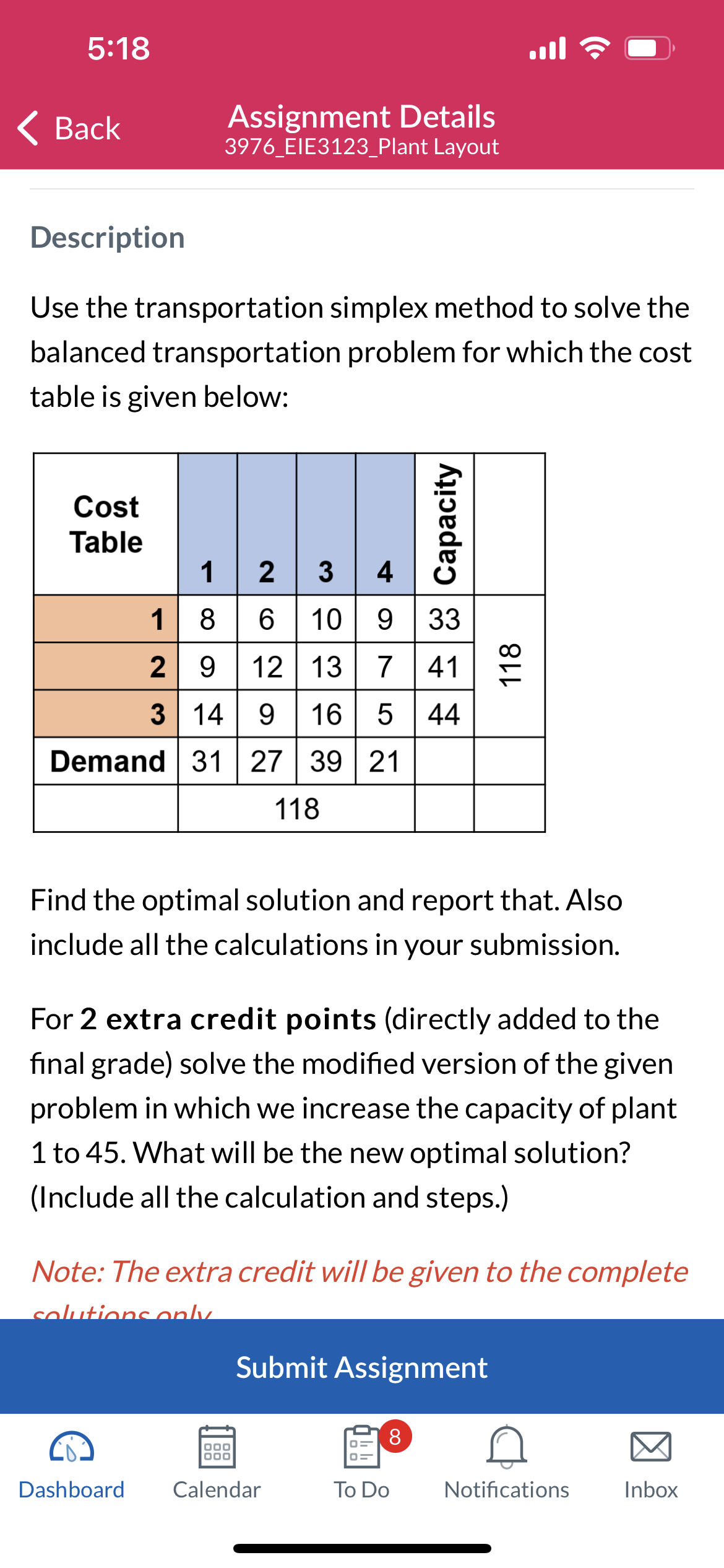 Description Use the transportation simplex method to | Chegg.com