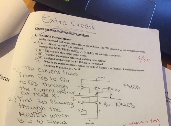 Solved In the improved Wilder current mirror as shown below, | Chegg.com