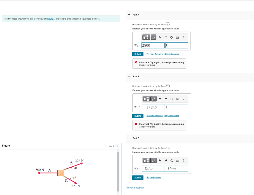 Solved The two ropes shown in the bird's-eye vlew of | Chegg.com