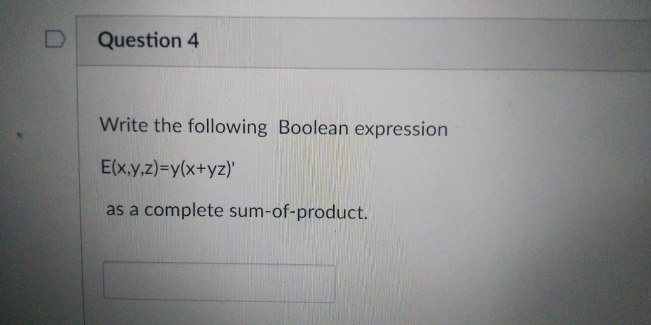 Solved Write the following Boolean expression | Chegg.com