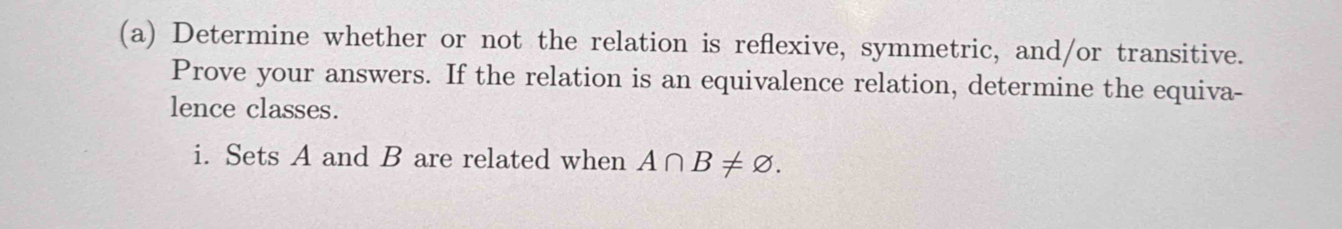 Solved (a) ﻿Determine whether or not the relation is | Chegg.com