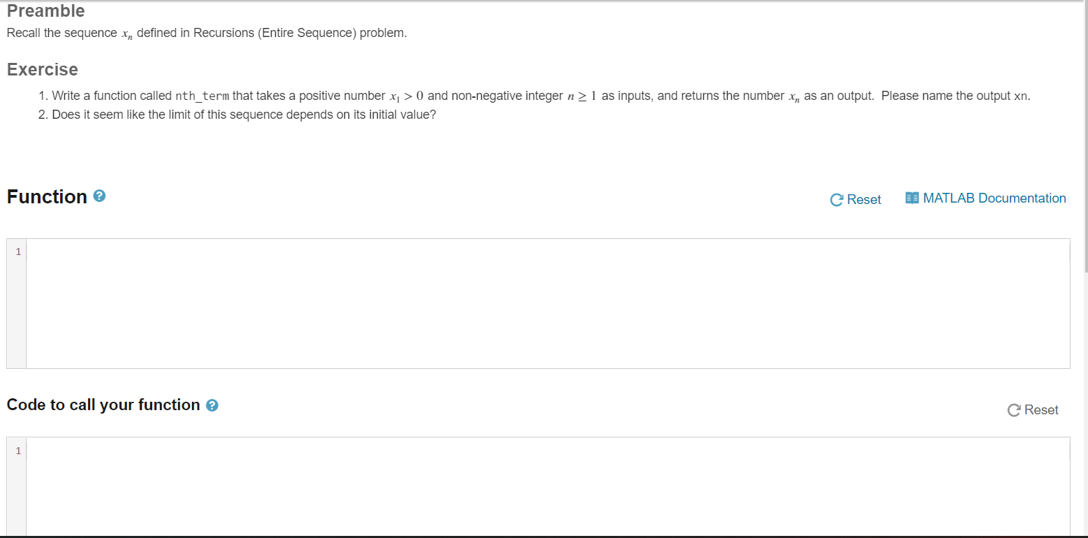 Solved Recall the sequence xn defined in Recursions (Entire | Chegg.com