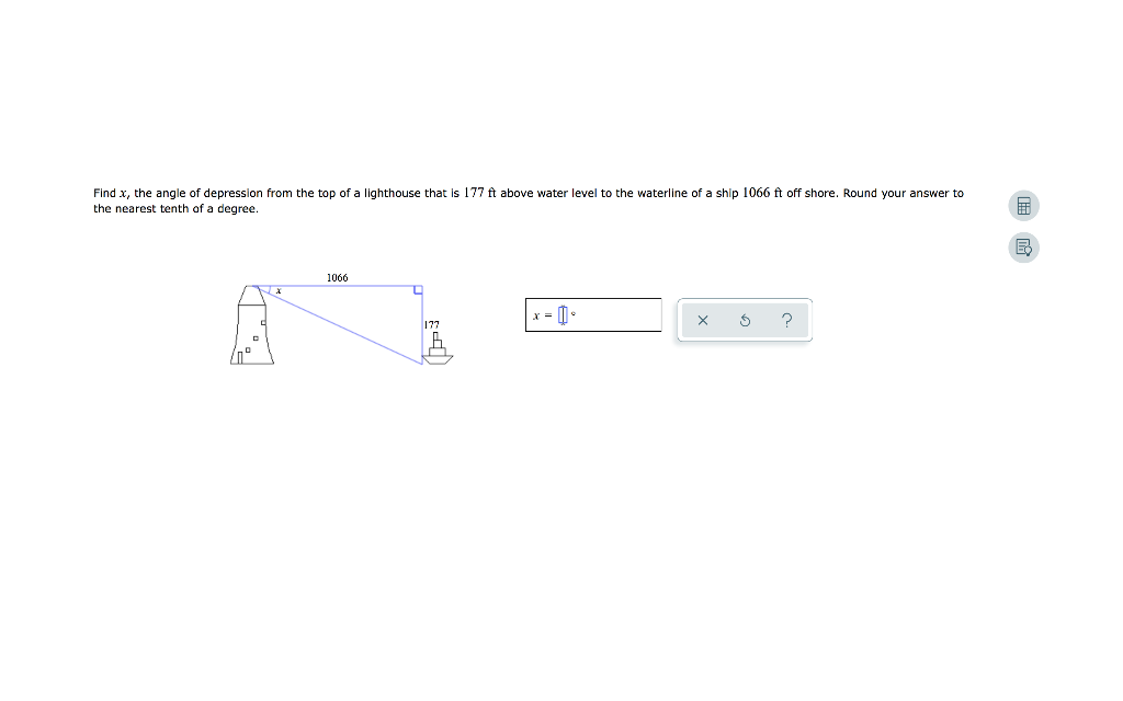Solved Find X The Angle Of Depression From The Top Of A Chegg solved-find-x-the-angle-of-depression-from-the-top-of-a-chegg