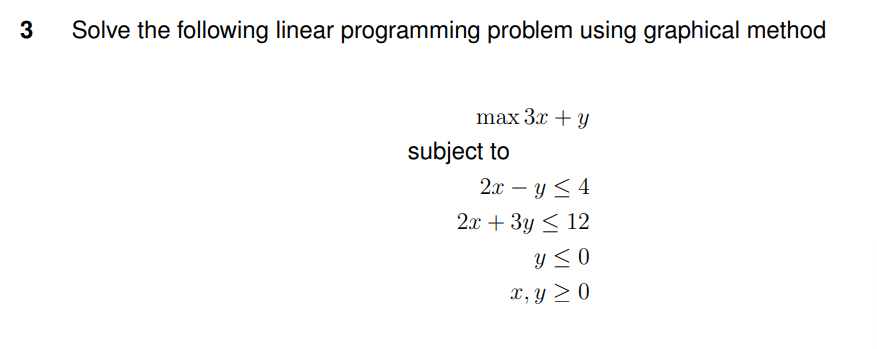 Solved 3 ﻿Solve the following linear programming problem | Chegg.com