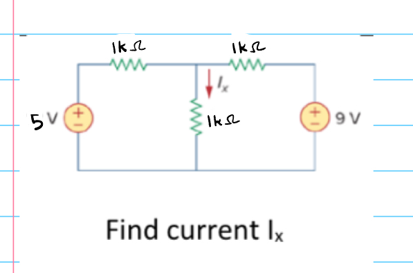 Solved Find current Ix(using KVL) | Chegg.com Solved Find current Ix(using KVL) | Chegg.com