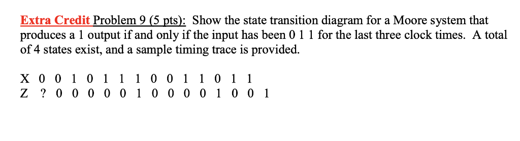 Solved Show the state transition diagram for a Moore system | Chegg.com