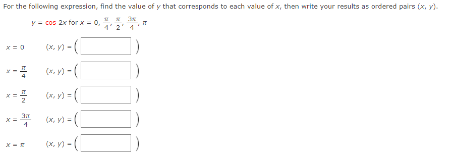 Solved For the following expression, find the value of y | Chegg.com