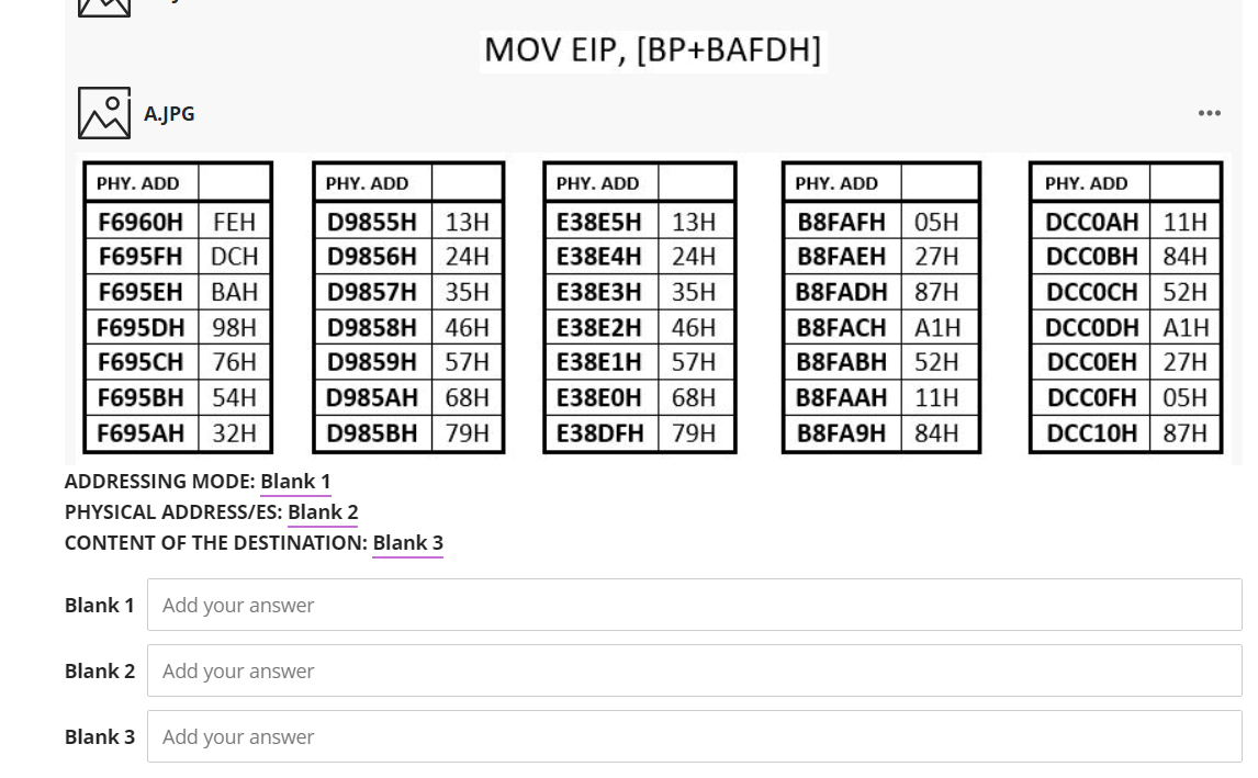 Solved Determine the specific type of addressing mode (SMALL | Chegg.com