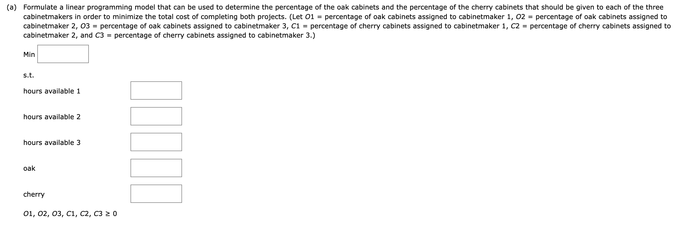 A linear programming computer package is needed. to | Chegg.com