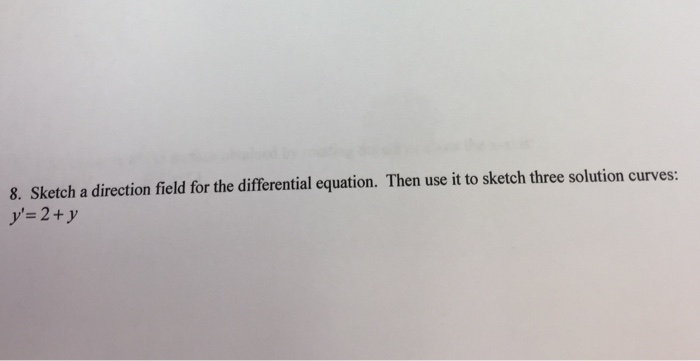 Solved Sketch a direction field for the differential | Chegg.com