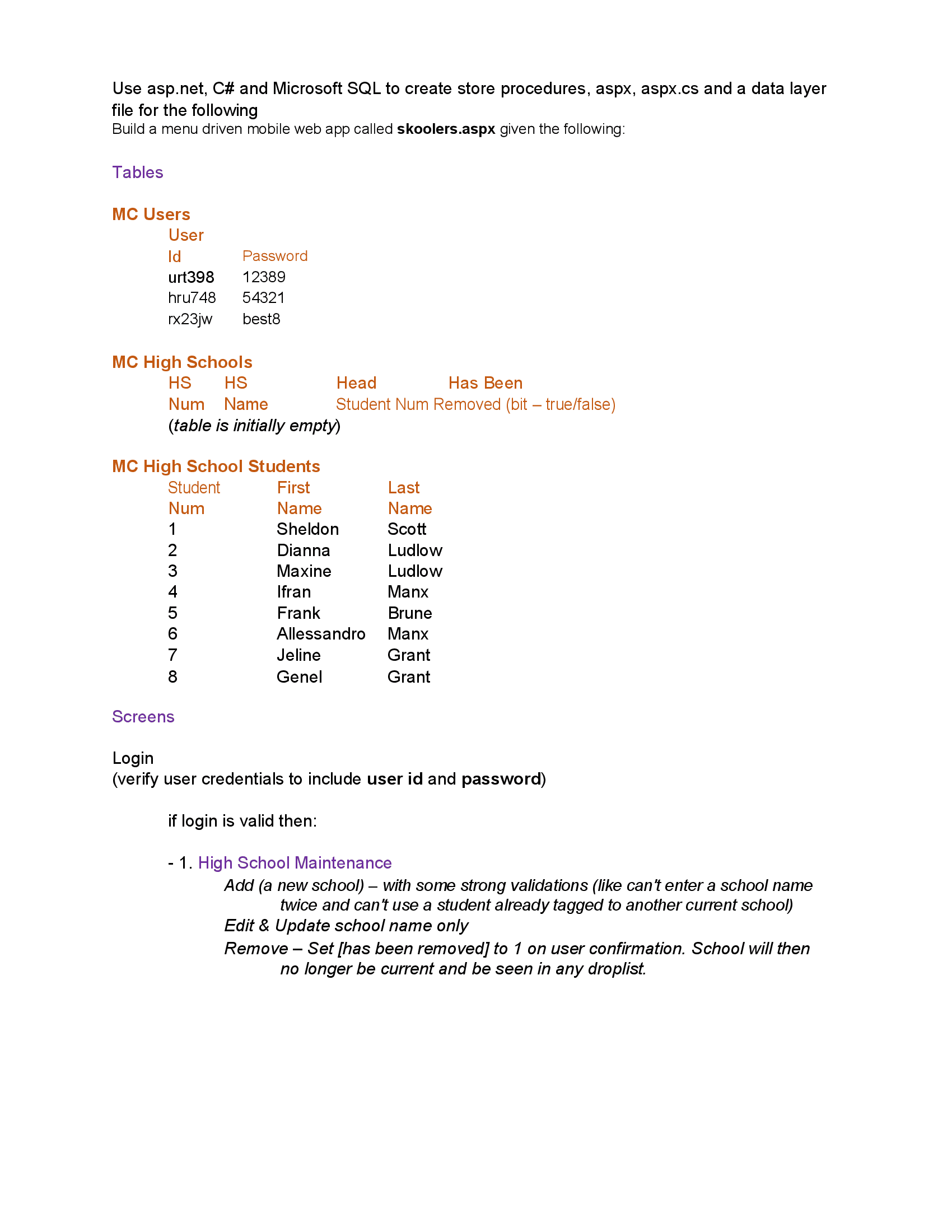 Solved HINT: To check if a first and last names exist in an | Chegg.com