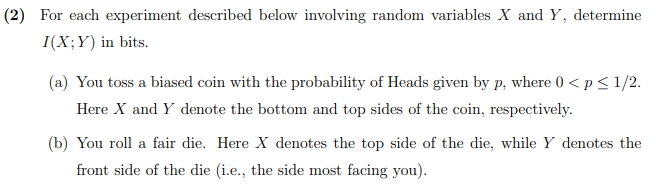 Solved 2) For each experiment described below involving | Chegg.com