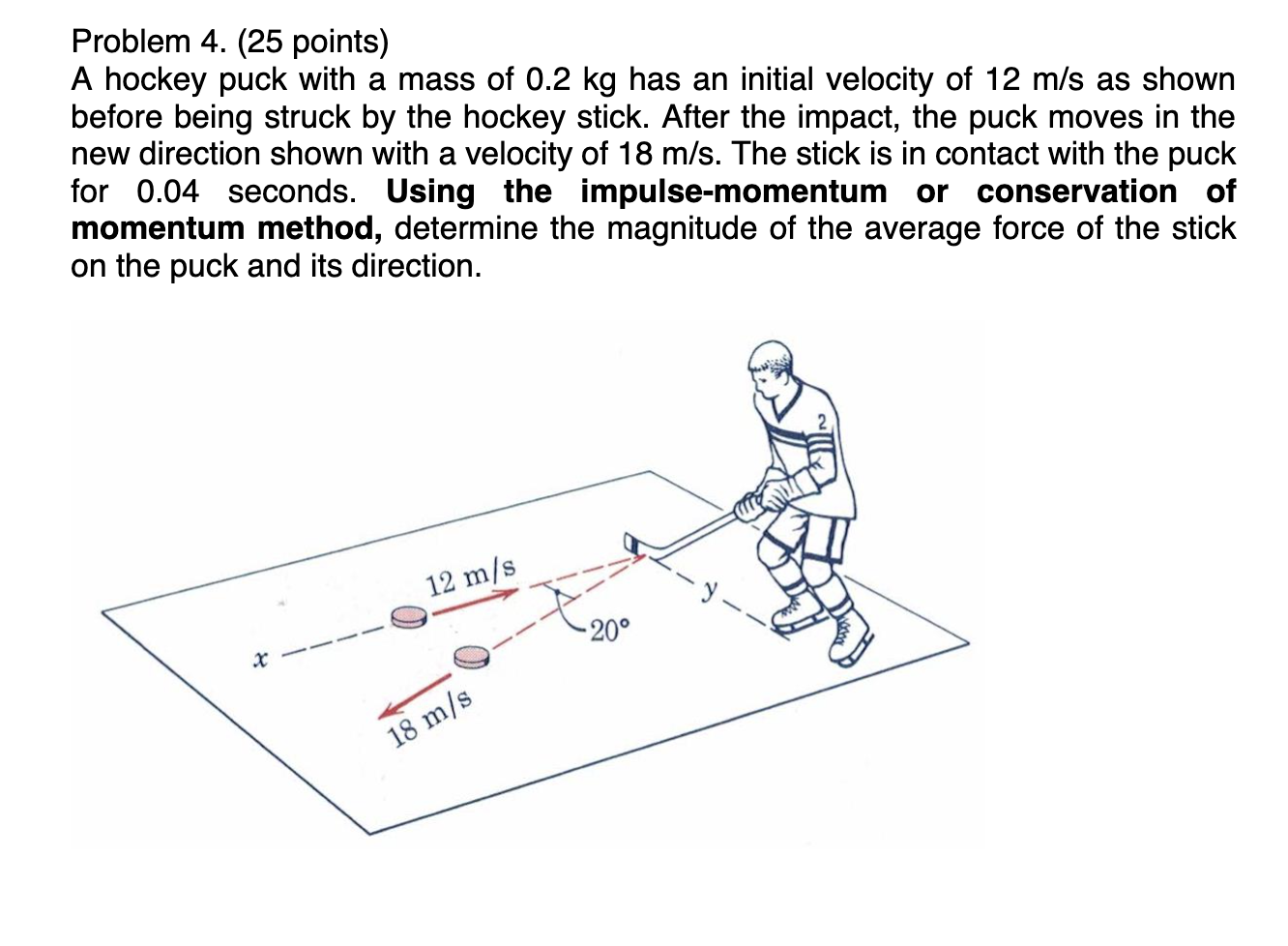 Solved Problem 4. (25 points) A hockey puck with a mass of | Chegg.com