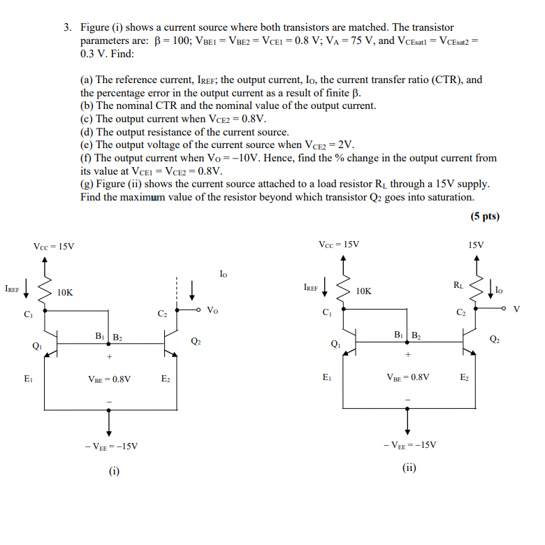 Solved Figure (i) shows a current source where both | Chegg.com
