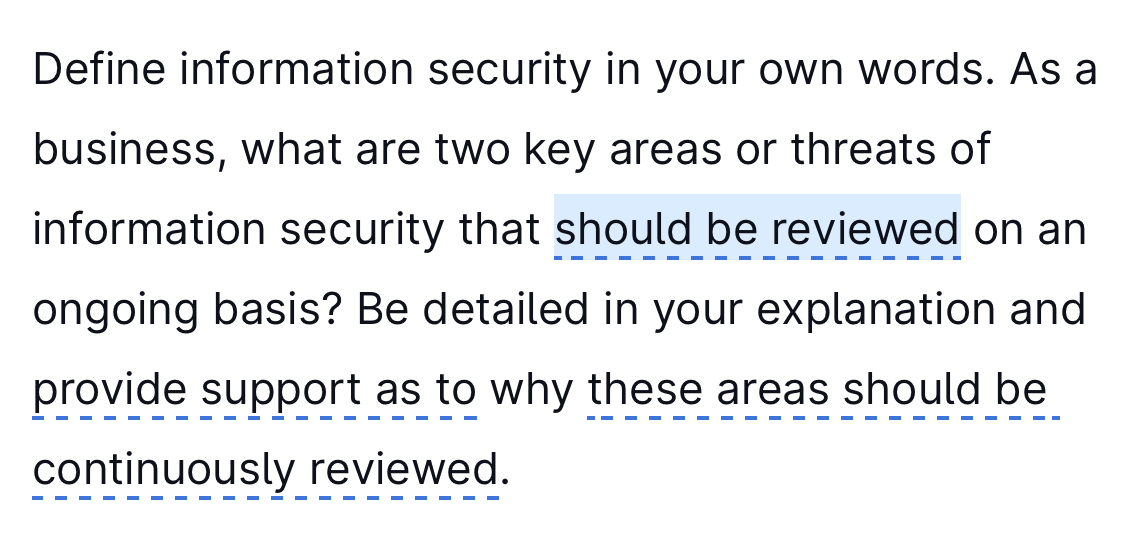 Solved Define information security in your own words. As a | Chegg.com