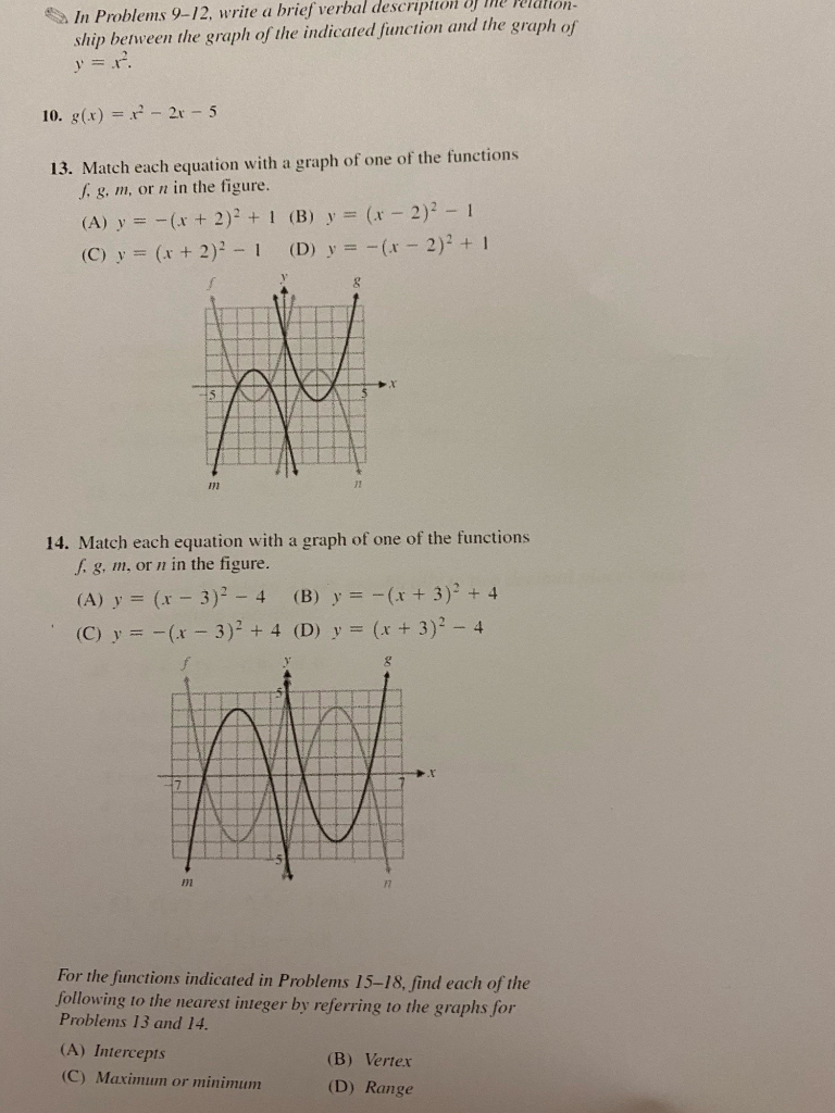 Solved In Problems 9-12, write a brief verbal description ) | Chegg.com