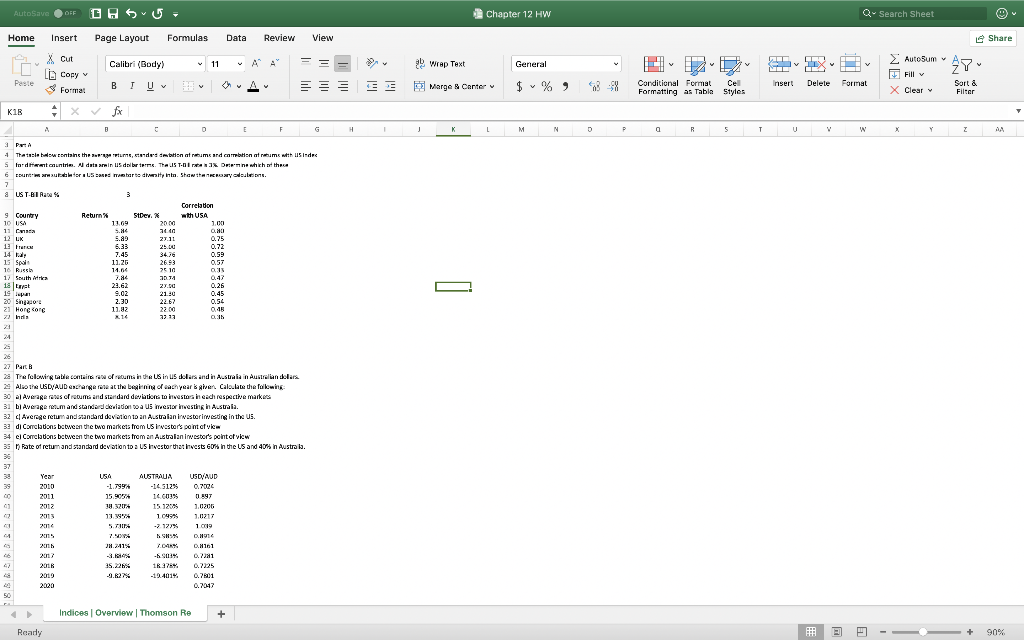 AutoSave OFF OFF COSU Chapter 12 HW Q- Search Sheet | Chegg.com