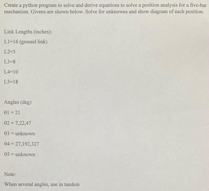 Create a python program to solve and derive equations | Chegg.com