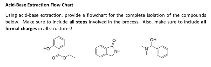 Solved Acid-Base Extraction Flow Chart Using acid-base | Chegg.com
