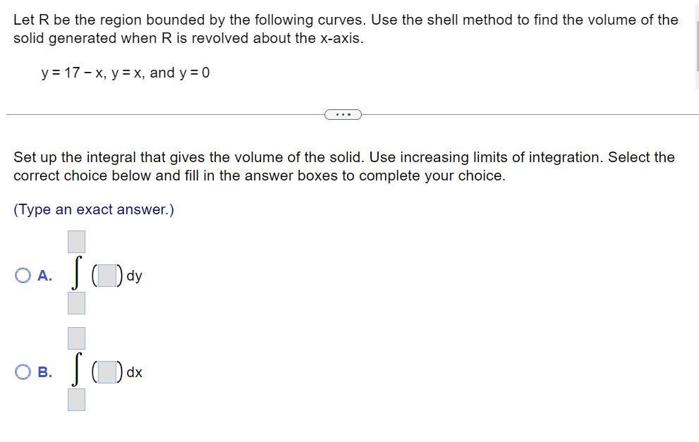 Solved Let R be the region bounded by the following curves. | Chegg.com